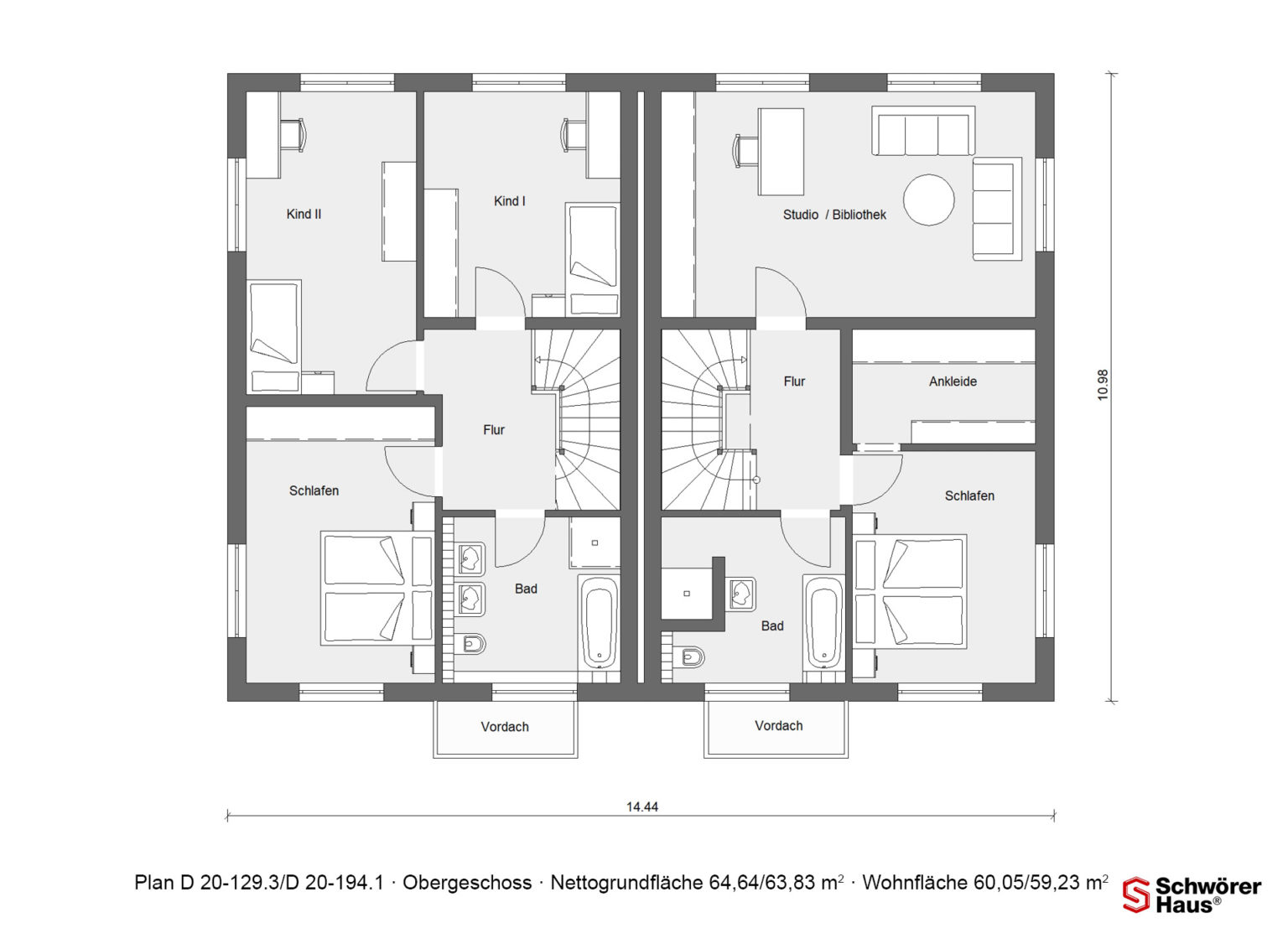 Doppelhaus Grundriss Modern