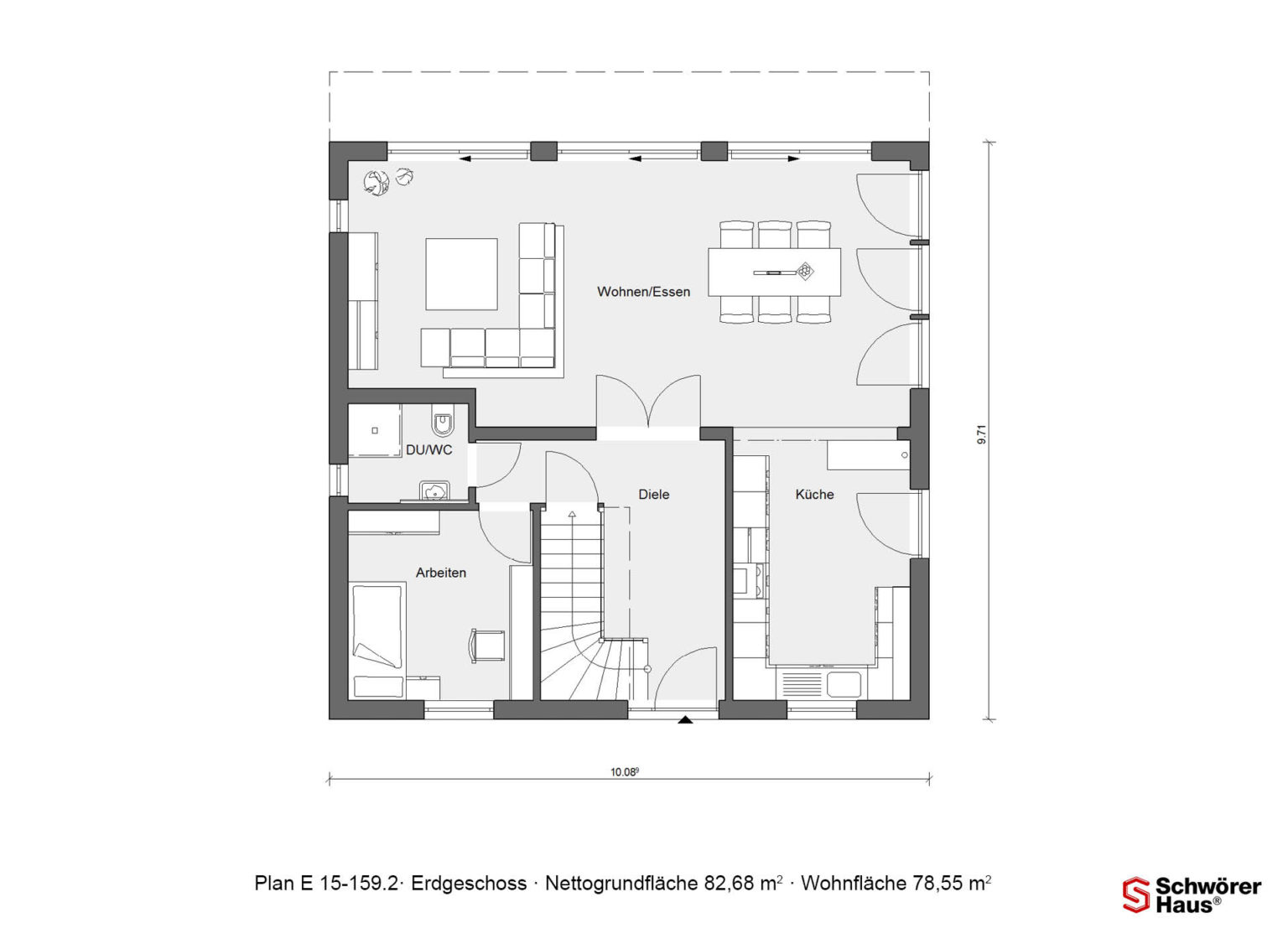 Grundriss Haus 10x10